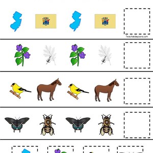 30 New Jersey State Symbols Themed Learning Games Download. ZIP File ...