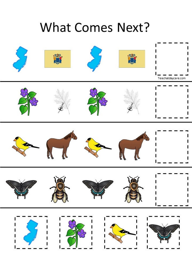 30 New Jersey State Symbols Themed Learning Games Download. - Etsy