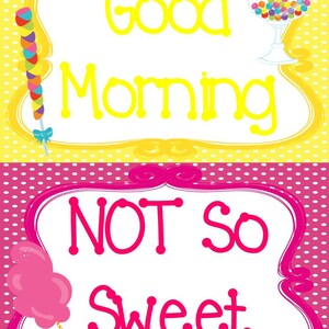 5 Printable Candy Theme Daycare Behavior Clip Chart Cards. Classroom ...