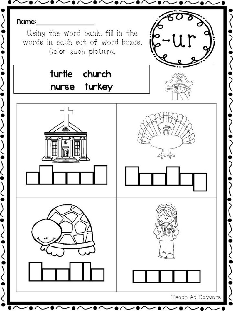 10 Printable R-controlled Vowel Words Box Write Worksheets. | Etsy Canada