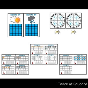 10 Printable Weather Themed Kindergarten Math Center Games and ...