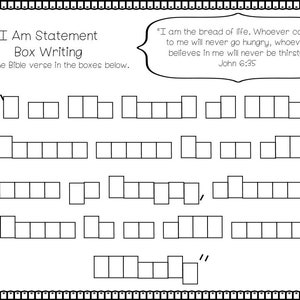 I Am Statements of Jesus Handwriting and Color Worksheets. Bible Verse ...