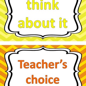 7 Printable Chevron Design Preschool Behavior Clip Chart Cards. School ...