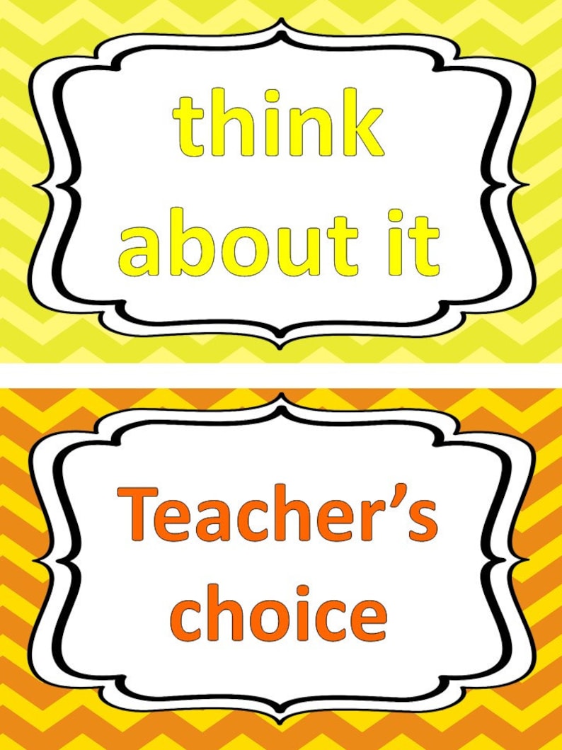 Chevron Behavior Clip Chart Cards | Classroom Management (printable) - Etsy