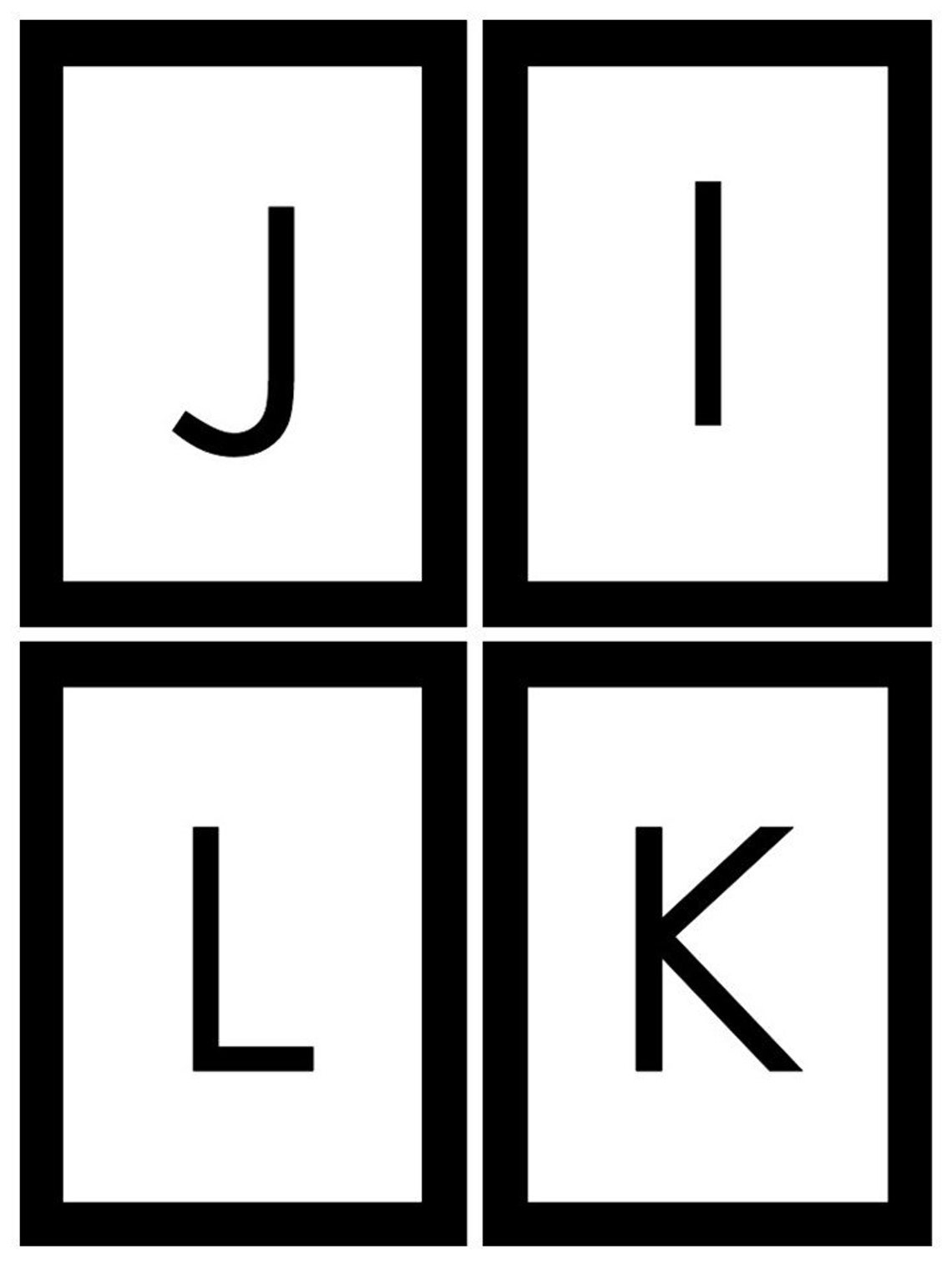 26 Printable Large Alphabet Uppercase Flashcards. Preschool ...