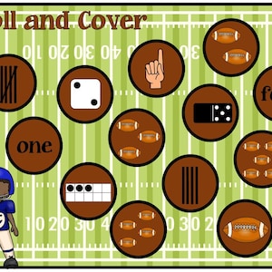 10 Printable Football Themed Kindergarten Math Center Games and ...