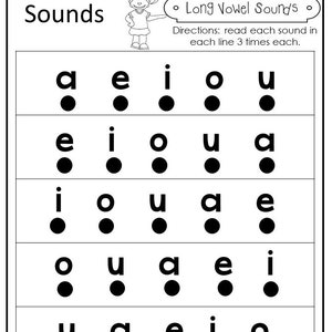 10 Say the Sounds Printable Worksheets. Preschool-3rd Grade Phonics. - Etsy