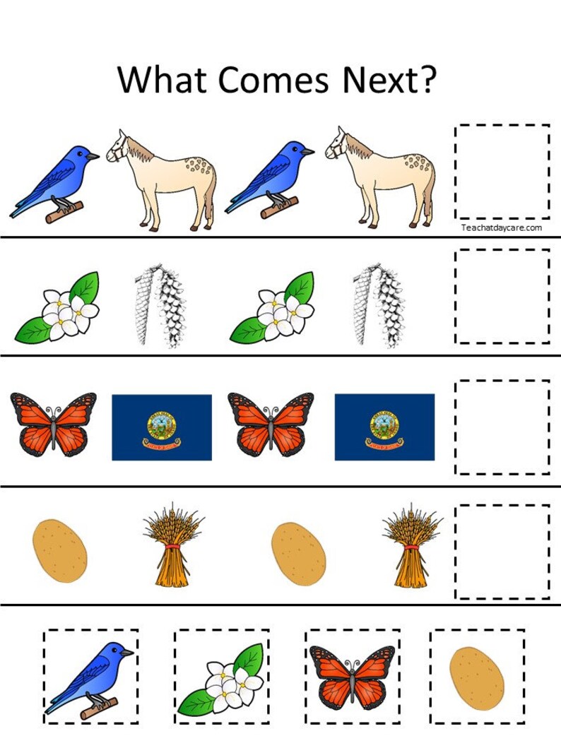 30 Idaho State Symbols themed Learning Games Download. ZIP | Etsy