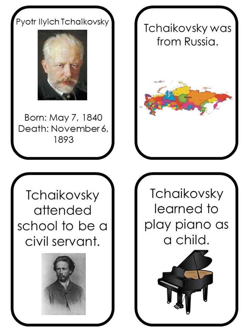 Pyotr Ilyich Tchaikovsky Great Composer Unit. Music - Etsy