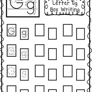 26 Printable Alphabet Box Writing Worksheets. Preschool-kdg Phonics. - Etsy
