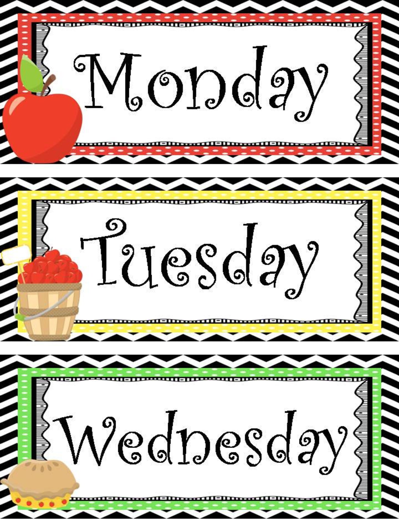 Apple Themed Printable Classroom Accessories and Decor Bulletin Board ...