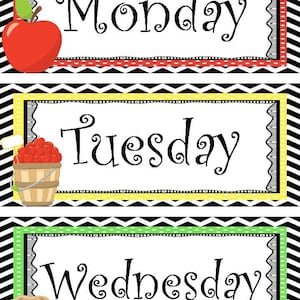 Apple Themed Printable Classroom Accessories and Decor Bulletin Board ...