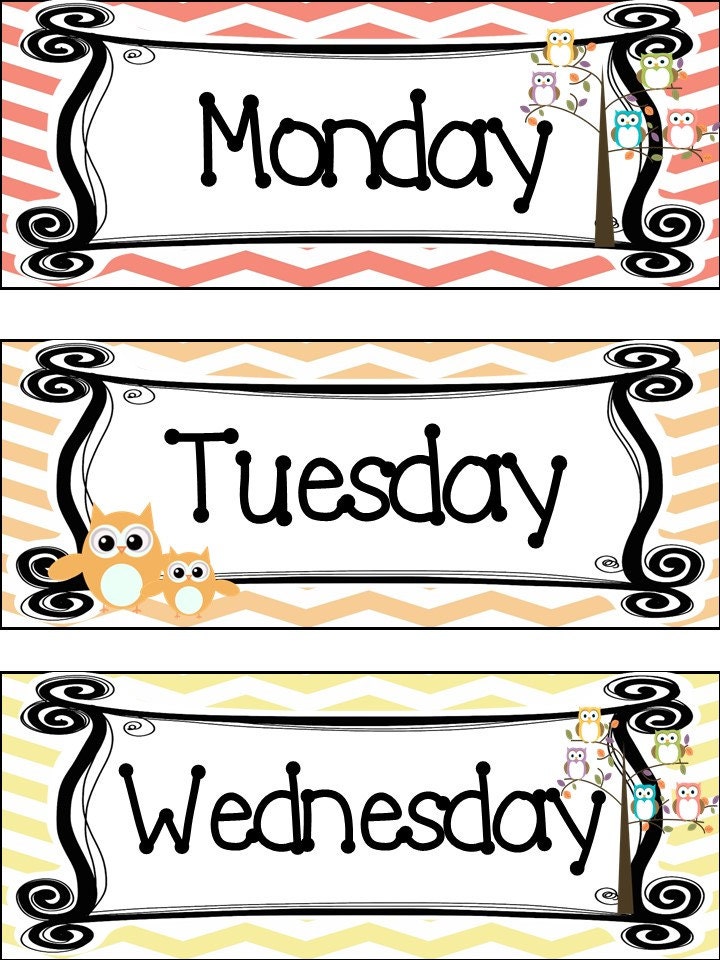 Owl Themed Printable Classroom Accessories and Decor Bulletin | Etsy