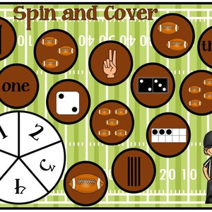 10 Printable Football Themed Kindergarten Math Center Games and ...