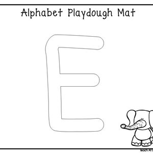 26 Printable Alphabet Uppercase Play Dough Mats Worksheets. Preschool ...