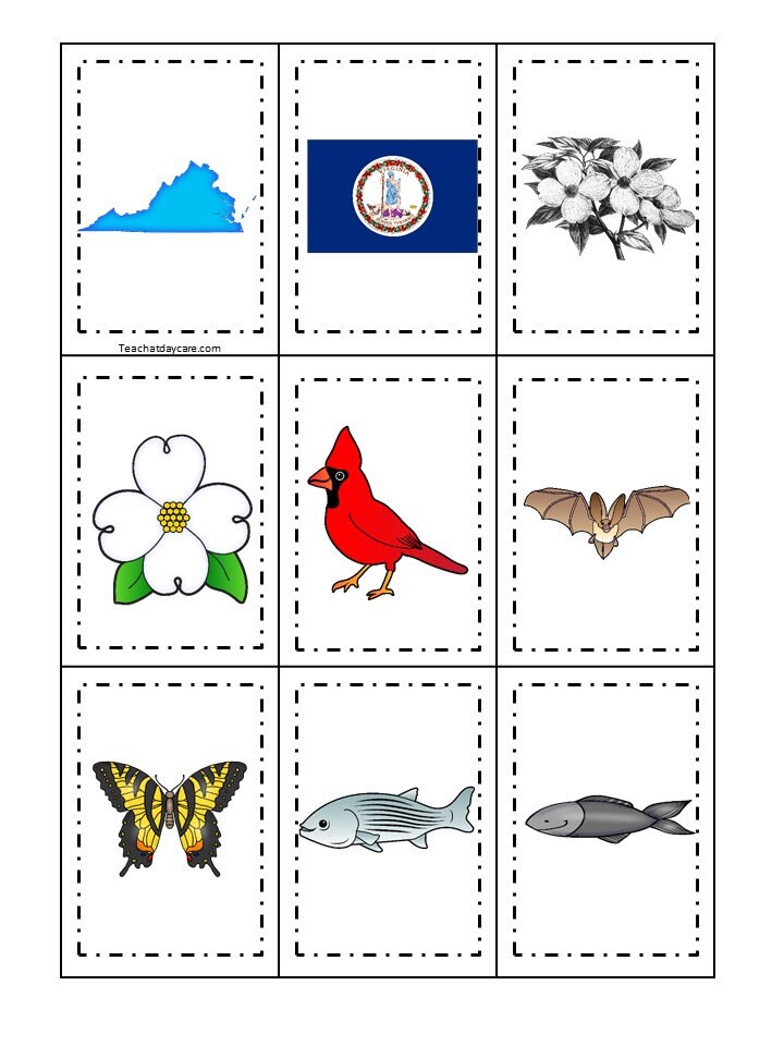 30 Virginia State Symbols Themed Learning Games Download. ZIP | Etsy