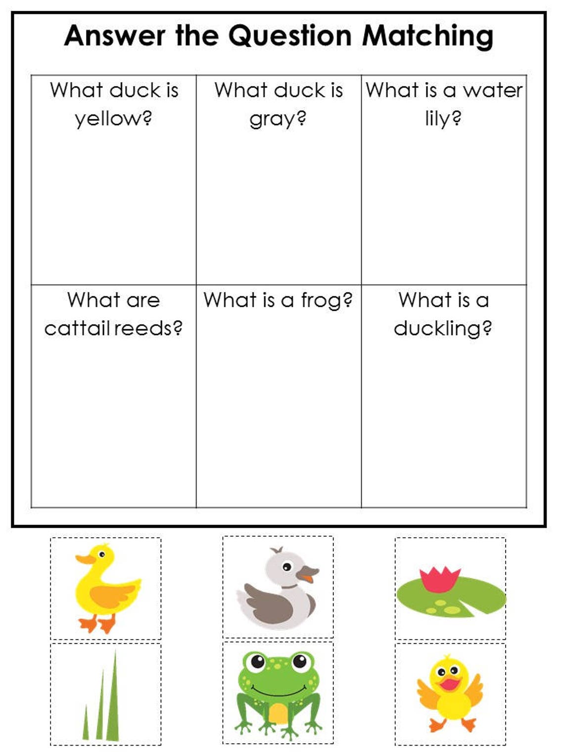 30 Ducks at the Pond Preschool Educational Learning Games - Etsy