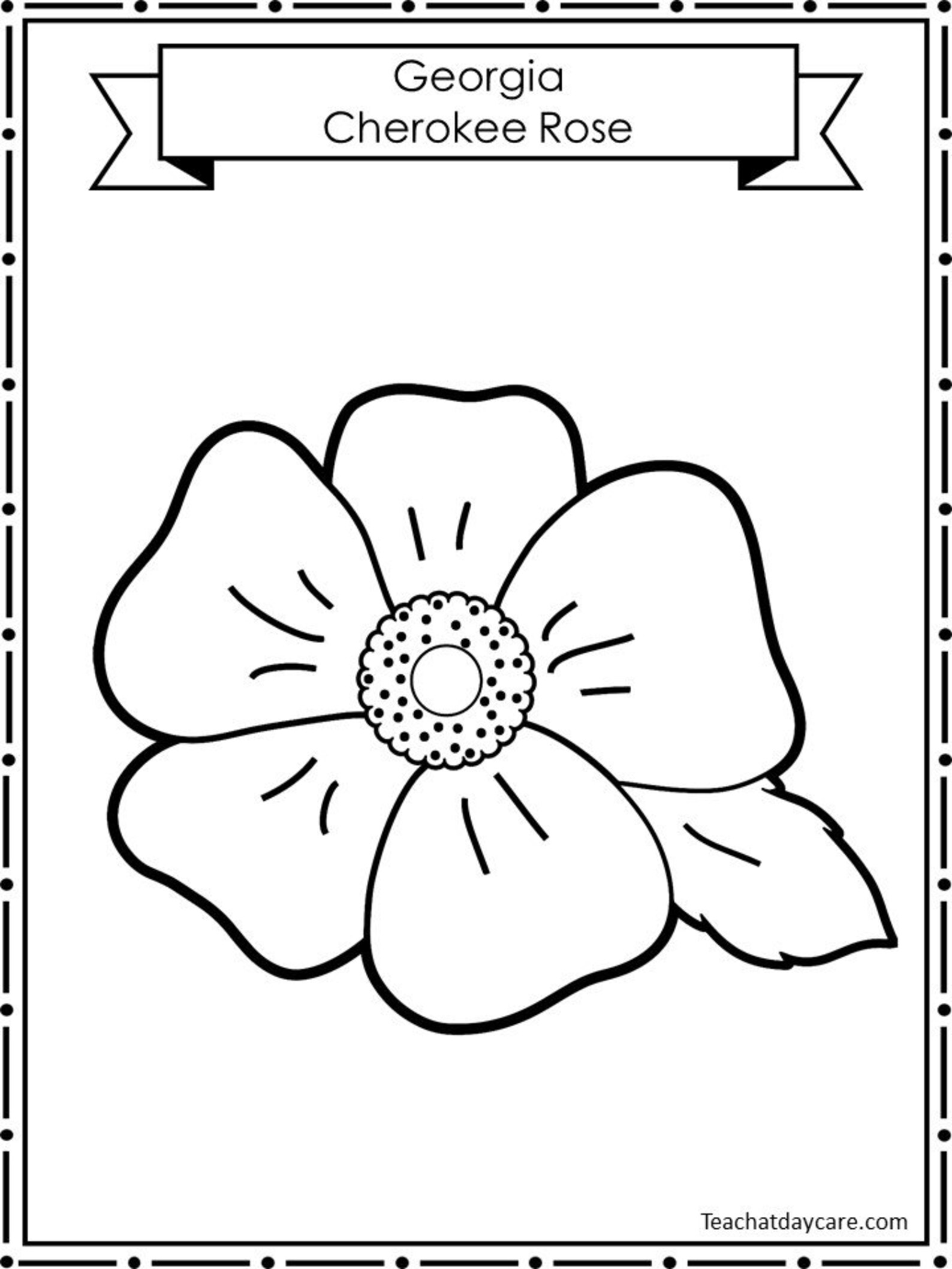 50 Printable State Flower Color Worksheets. Preschool and Kindergarten ...