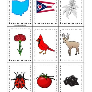 30 Ohio State Symbols Themed Learning Games Download. ZIP File ...