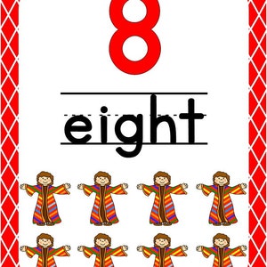 20 Printable Bible Number Posters. Preschool-kindergarten Numbers and ...