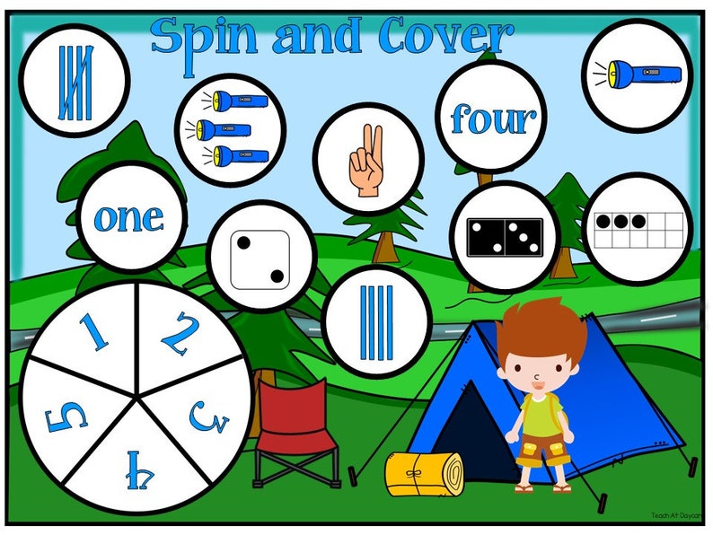 10 Printable Camping Themed Kindergarten Math Center Games and ...