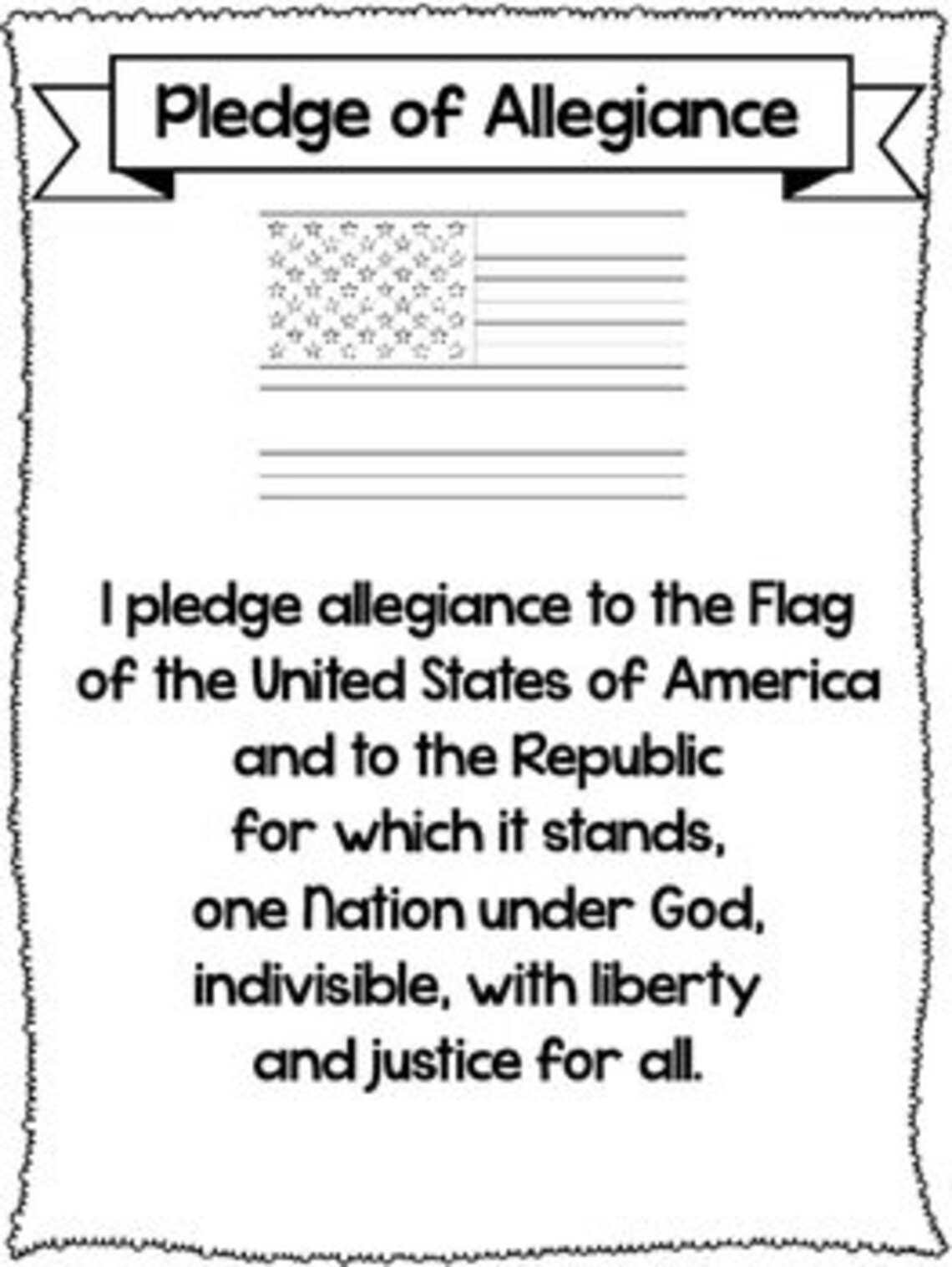 2 Printable Pledge of Allegiance Quick Reference Posters. Classroom ...