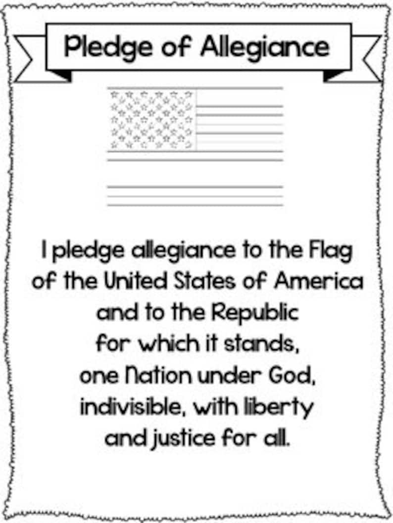 2 Printable Pledge of Allegiance Quick Reference Posters. Classroom ...