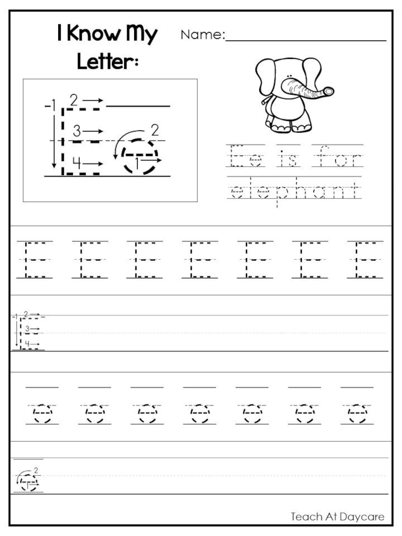 26 Printable Alphabet I Know My Letters Worksheets. - Etsy