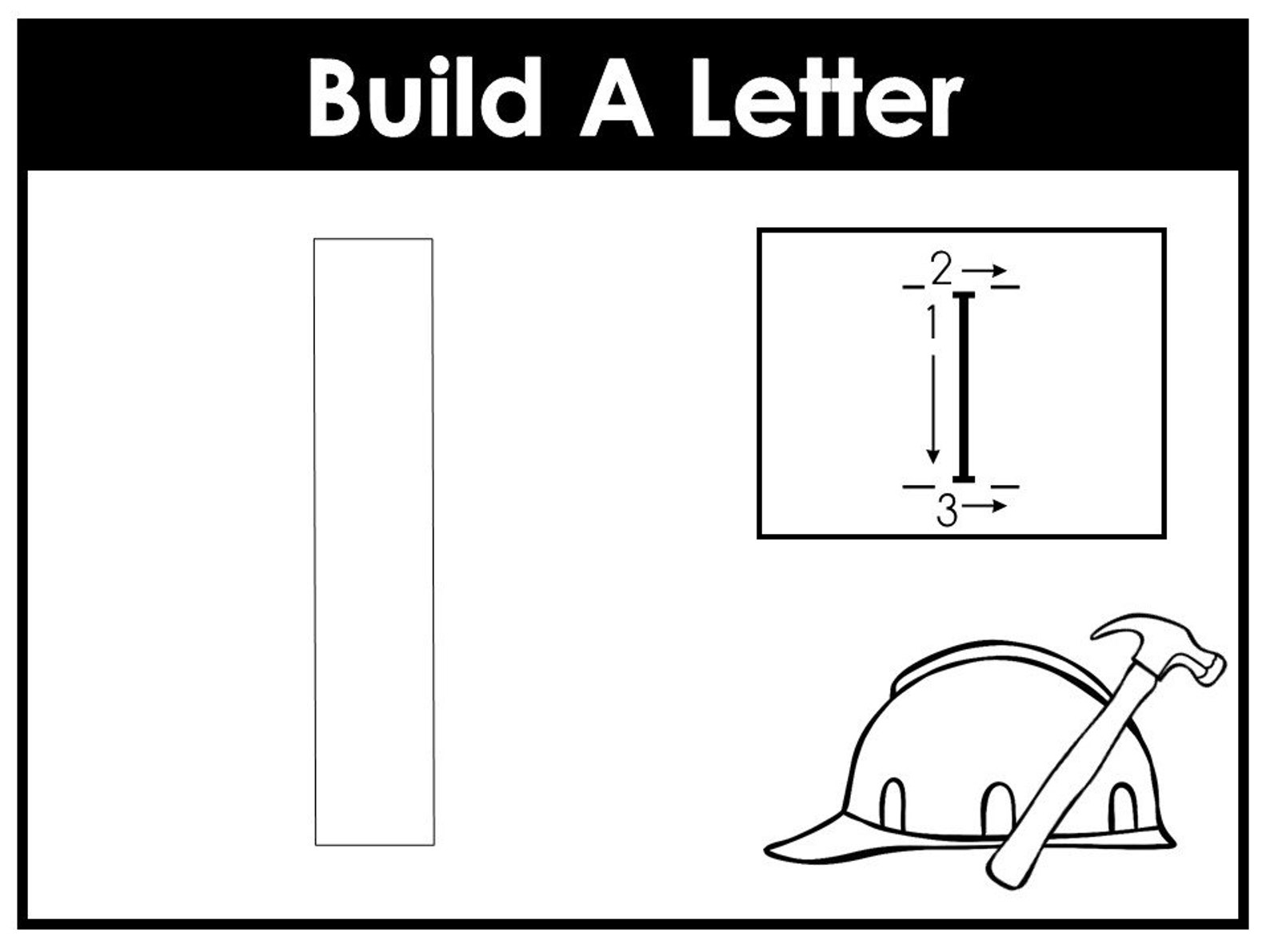 26 Printable Alphabet Build A Letter Worksheets. Preschool-kdg | Etsy