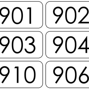 100 Printable Numbers 901-1000 Flashcards. Preschool Thru Third Grade ...