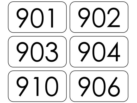100 Printable Numbers 901-1000 Flashcards. Preschool Thru | Etsy