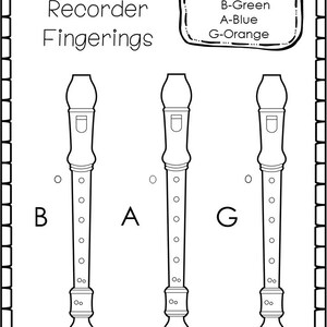 11 B, A, G, Recorder Worksheets. Music Appreciation and Composition. - Etsy