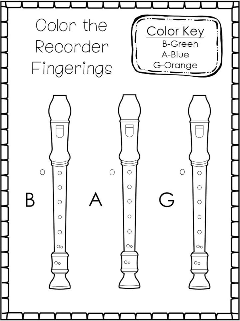 11 B A G Recorder Worksheets. Music Appreciation and | Etsy