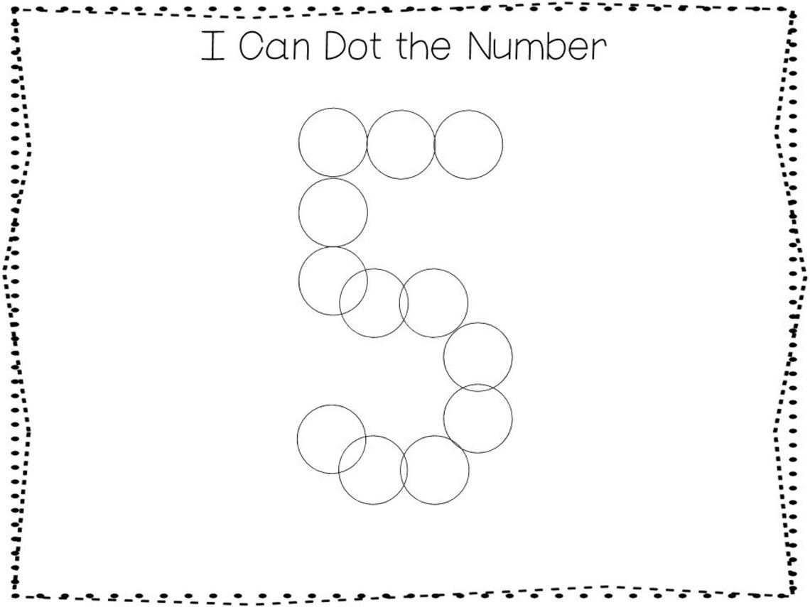 0-100 Dot the Number Worksheets/work Mats. Preschool-kdg | Etsy