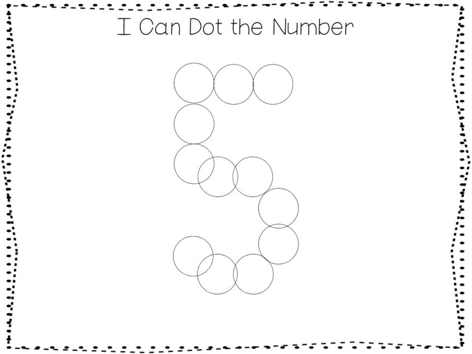 0-100 Dot the Number Worksheets/work Mats. Preschool-kdg | Etsy