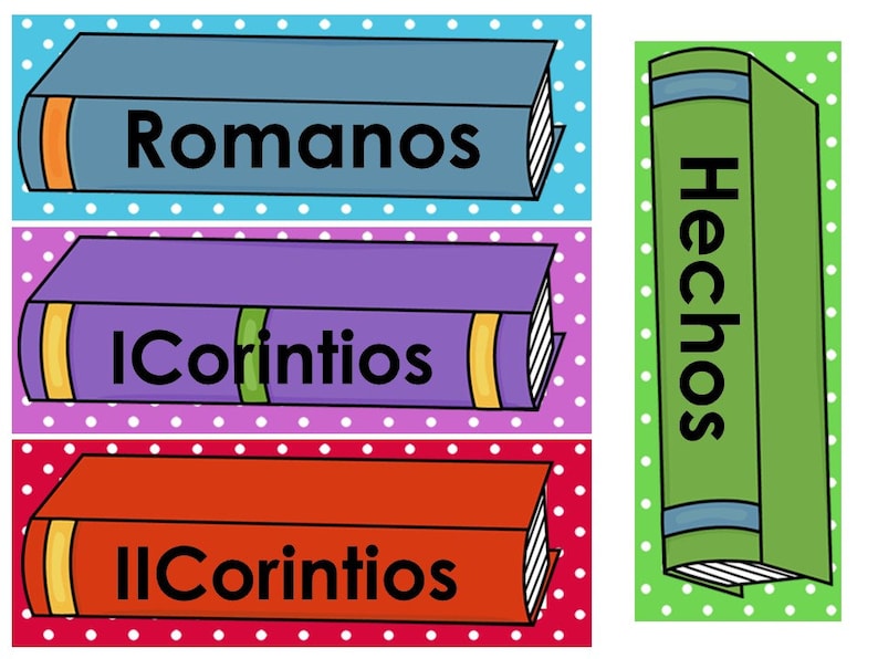 Printable Spanish Bible Book of the Week Classroom Bulletin Board Set ...