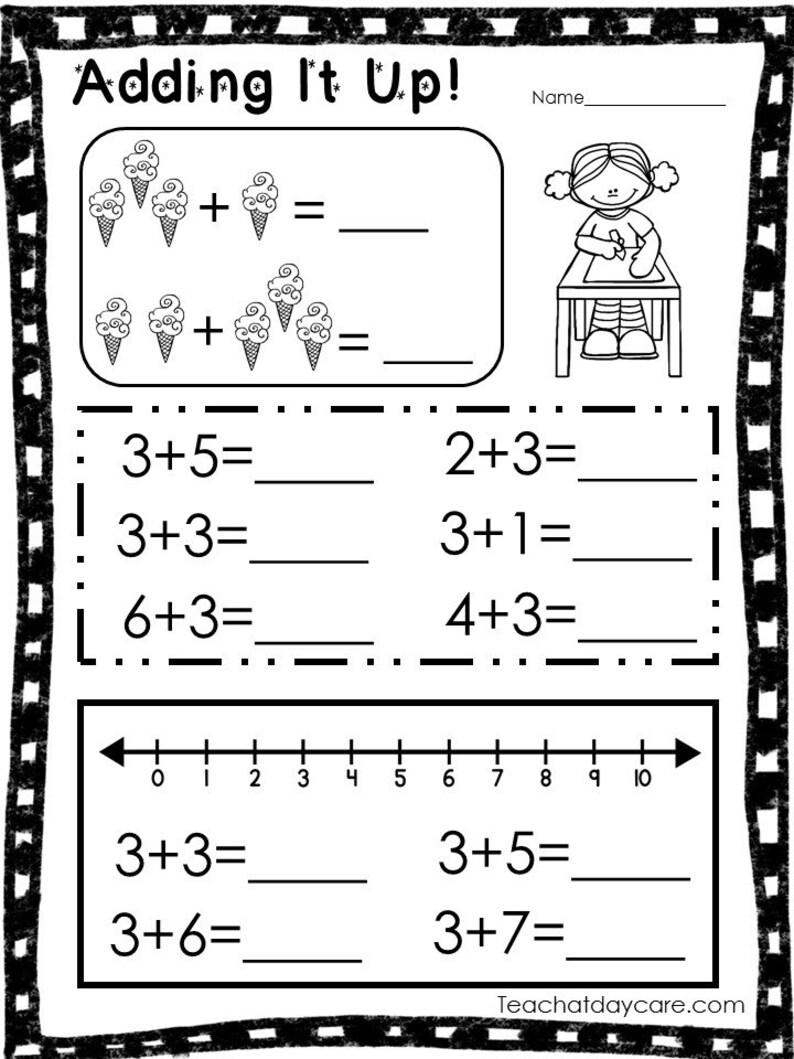 Math Curriculum Download. Preschool-Kindergarten. Worksheets | Etsy