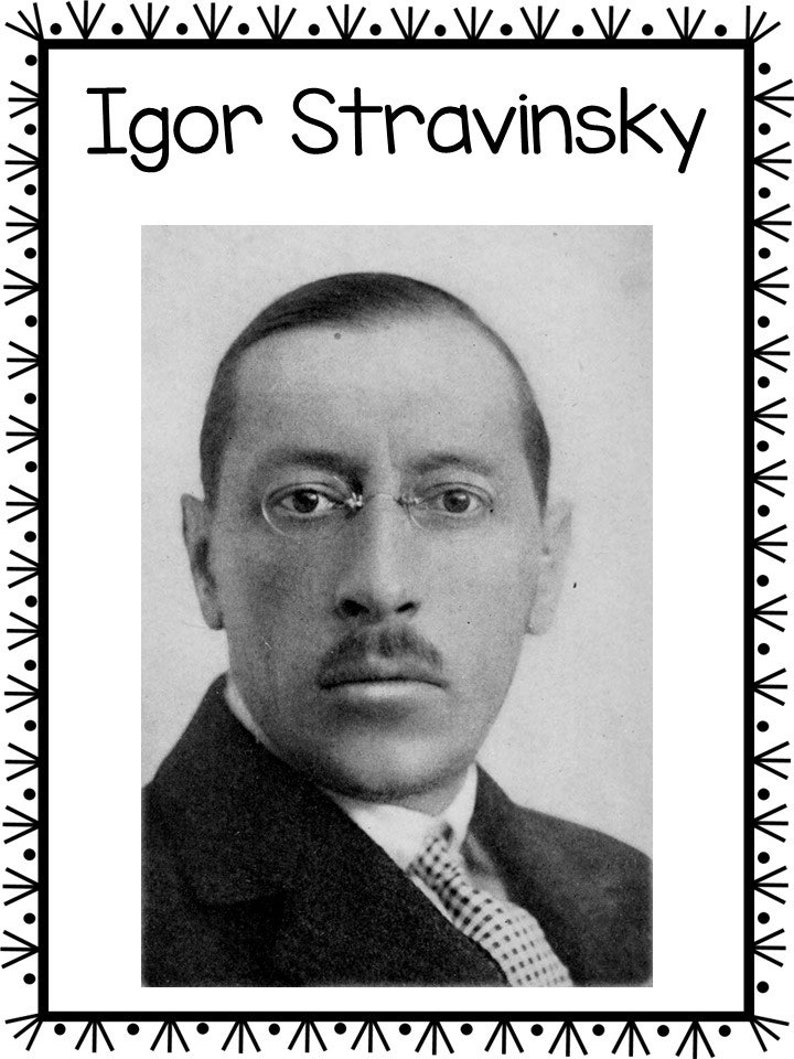 Igor Stravinsky Great Composer Unit. Music Appreciation. - Etsy