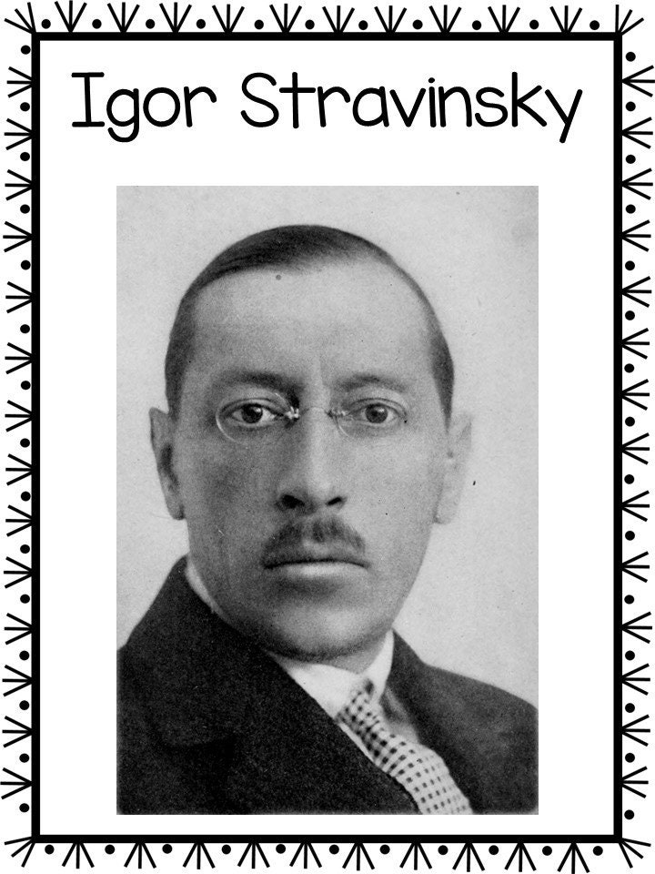Igor Stravinsky Composer Unit: Music Appreciation (ZIP File) - Etsy