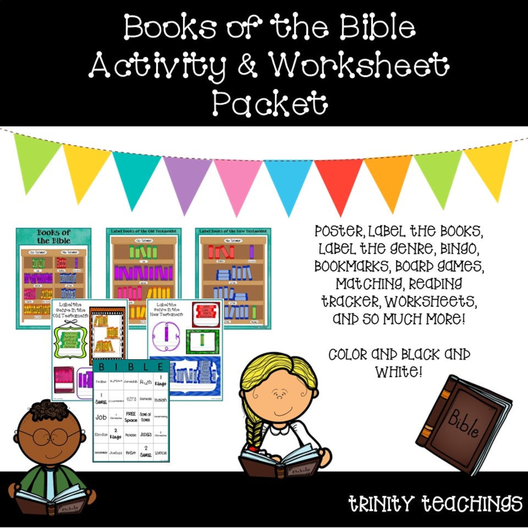 Books of the Bible Learning Activity and Worksheet Packet. Color and ...
