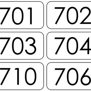 100 Printable Numbers 701-800 Flashcards. Preschool Thru Third Grade ...