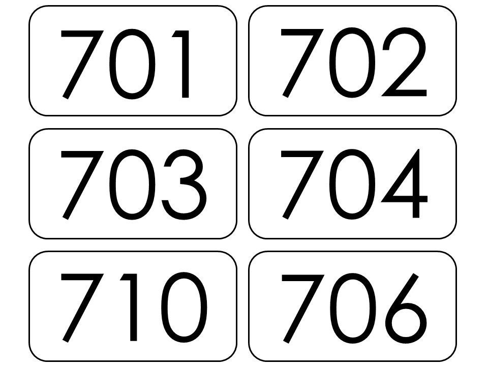 100 Printable Numbers 701-800 Flashcards. Preschool thru - Etsy España