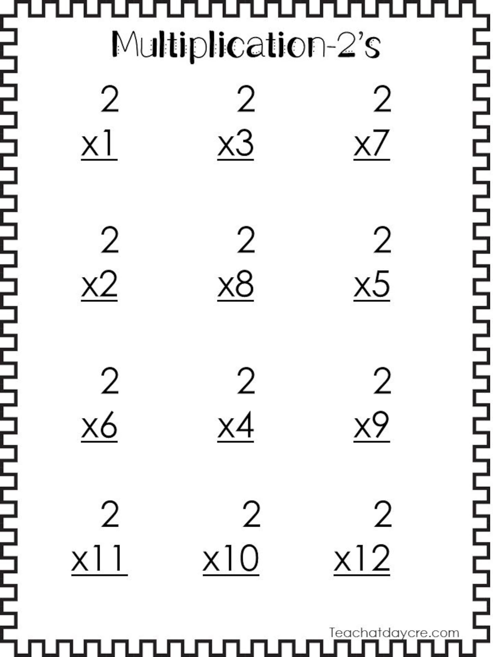 24 Printable Multiplication Worksheets. Numbers 1-12. 1st-4th Grade ...