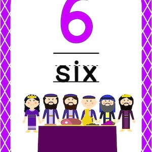 20 Printable Bible Number Posters. Preschool-kindergarten Numbers and ...
