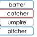 Baseball Single Week Sports Themed Word Wall Set. Classroom Bulletin ...