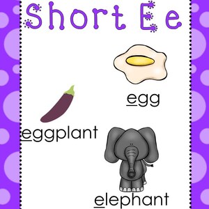 11 Printable Vowel Posters. Full Page Classroom Wall Charts. 8.5 X 11 ...