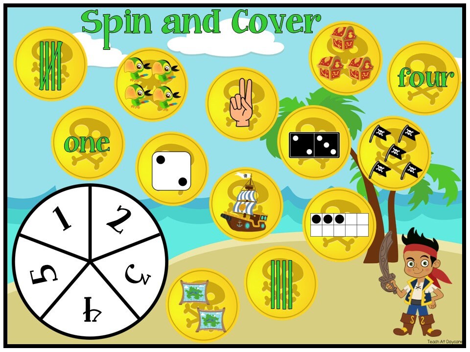 10 Printable Pirates Themed Kindergarten Math Center Games and ...