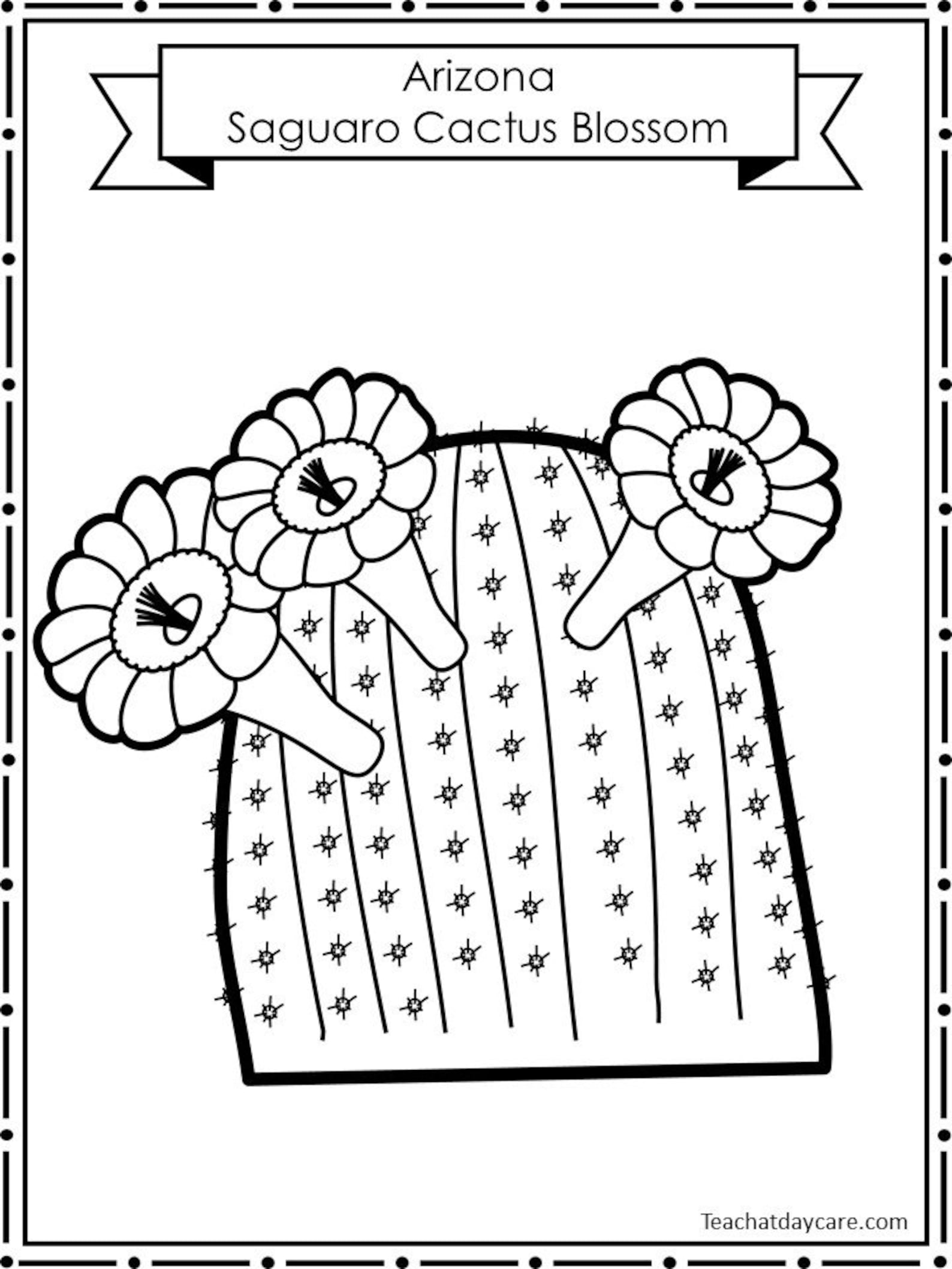 50 Printable State Flower Color Worksheets. Preschool and - Etsy