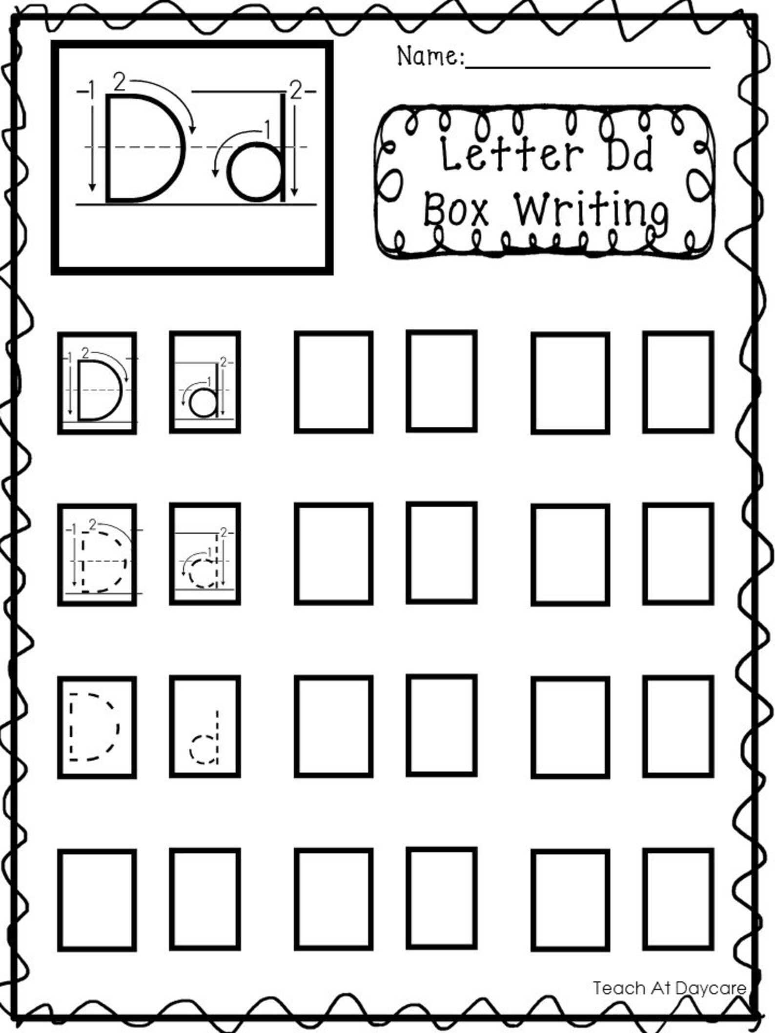 26 Printable Alphabet Box Writing Worksheets. Preschool-kdg Phonics. - Etsy