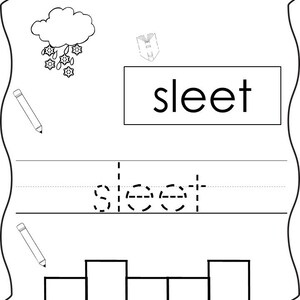 10 Weather Themed Printable Worksheets. Color, Read, Trace, Letter Box ...